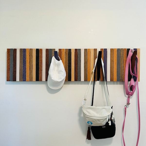 Grand Design Modern Coat Rack, Hardwood Coat Rack, MCM Wall Hanging ...