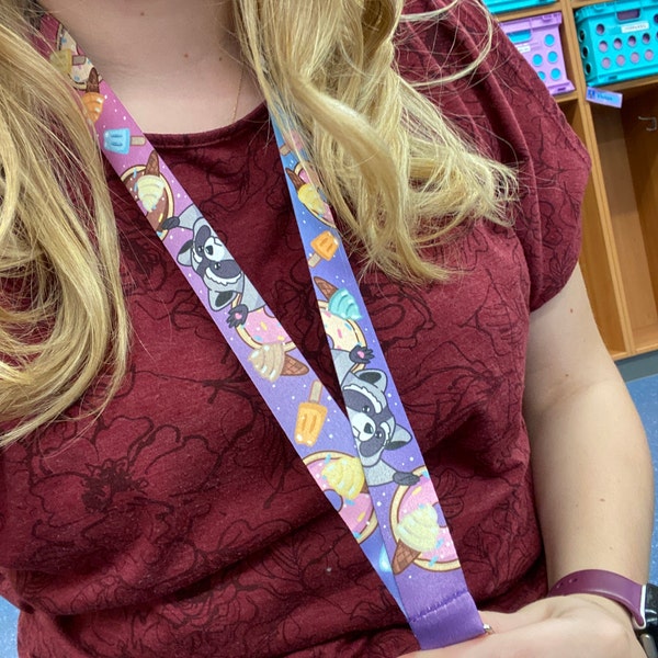 Wash Your Paws - Raccoon Lanyard - Lanyard, Cute Lanyard, Ice-cream ...