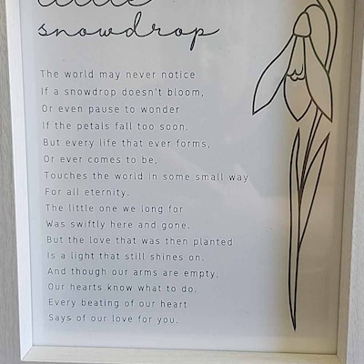 Miscarriage Gift for Mom or Dad, Baby Loss Poem, Child Loss Remembrance ...