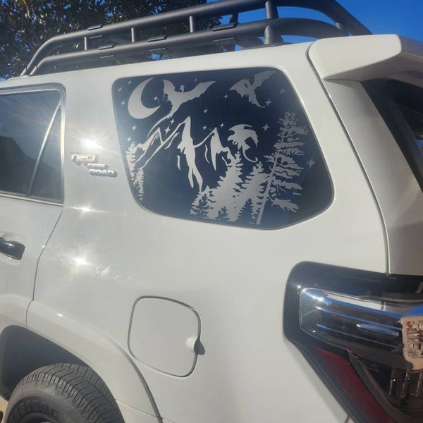 Sunroof Floral Compass Vinyl Window Decal - Etsy