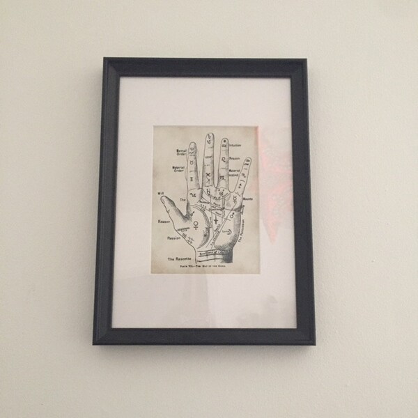 Palmistry Art, Palmistry Hand, Palmistry Wall Art, Vintage Palmistry ...