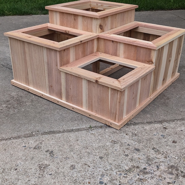 Three Tier Planter Plans, Multi-tier Planter, Fence Picket Planter ...