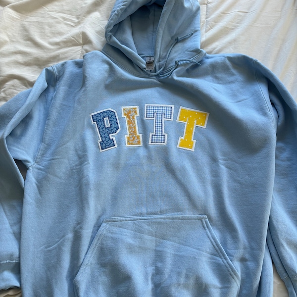 Custom Letter Hoodie Appliqué College Sweatshirt for Grad Sweatshirt ...
