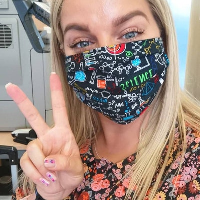 Science Face Mask Chemistry Biology Scientist Adjustable Ear Elastic ...