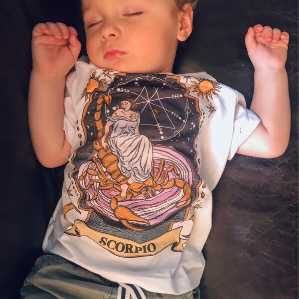 Scorpio Zodiac Kids Tee, Scorpio Tee, Zodiac Astrology Kids Gift ...