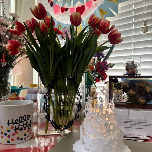 Happy Birthday Lanterns SVG, Silhouette Studio Templates, Happy ...