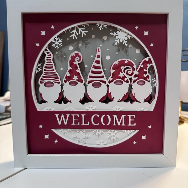 3D Moon Welcome Shadow Box, Floral Svg, 3D Mandala, Flower Shadow Box ...