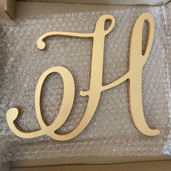 Personalized Wooden Monogram Letter Above Bed Decor - Handcrafted ...