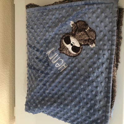 Sloth Baby Blanket, Sloth Baby Shower Gift, Boy Minky Baby Blanket ...