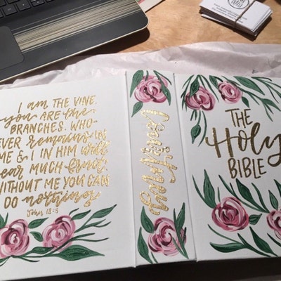 Custom Painted Bible, Painted Bible, Hand Painted Bible, Hand Painted ...