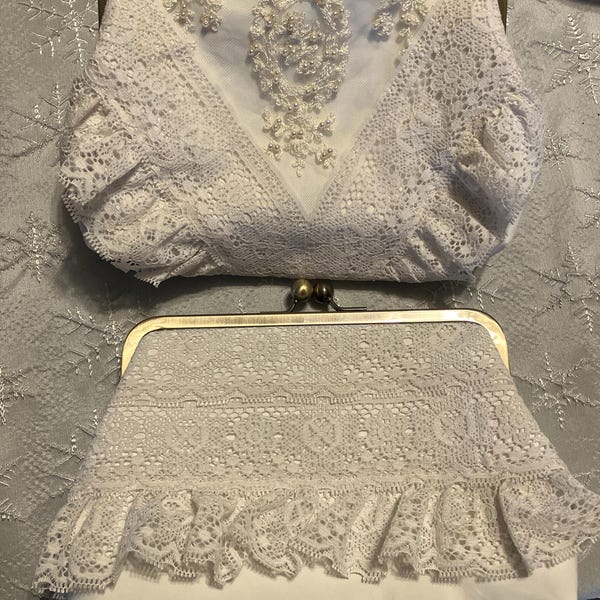 Heirloom Purse | Made From YOUR FABRIC |custom Bridal Clutch | Mother ...