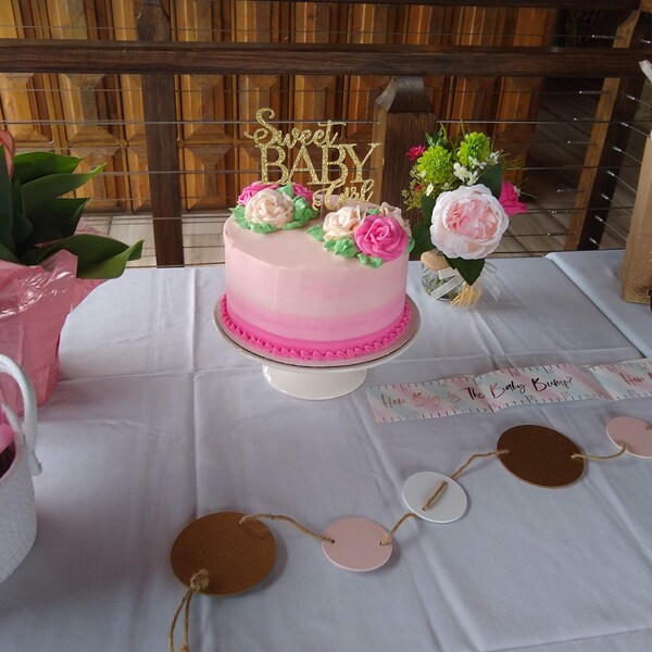 Sweet Baby Girl Glitter Cake Topper, Baby Shower Decor - Etsy