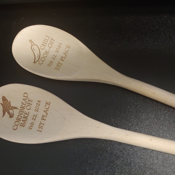 Chili Cookoff Spoon - Chili Cook-off Wooden Spoon - Personalized Chili ...