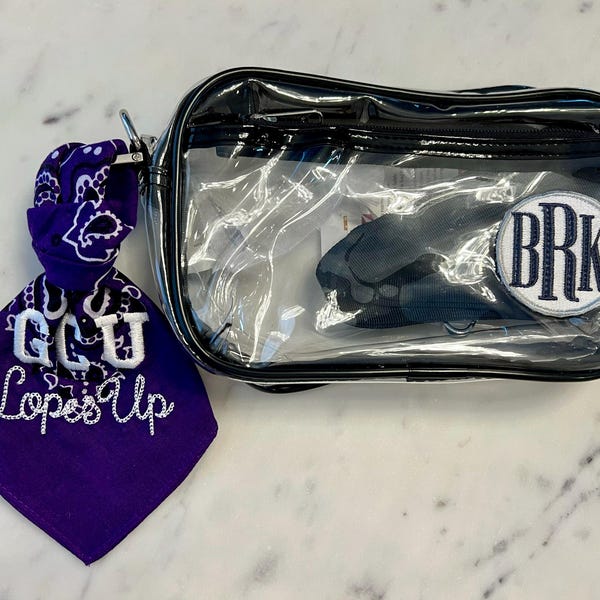 Game Day Bag Tag Customize Your Clear Stadium Purse Clear Cross Body ...
