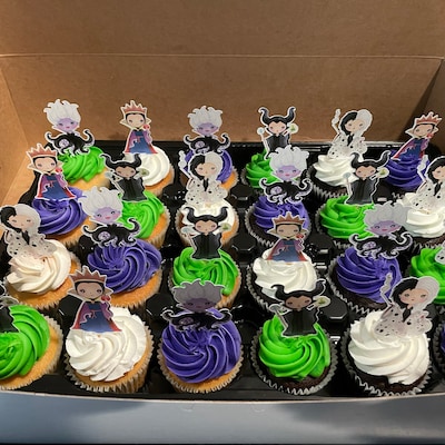 Disney Villain Cupcake Toppers - Etsy