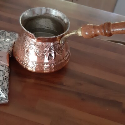 Handmade Turkish Copper Coffee Pot, Turkish-greek-arabic-moroccan ...