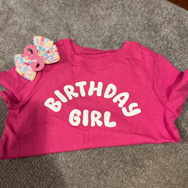 Custom Birthday Hair Bow | Girl's Birthday Gift | Tulle Fabric Hair ...