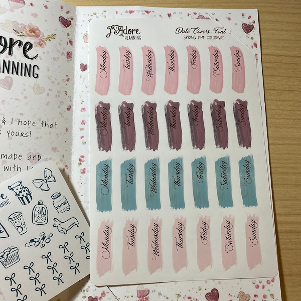 Foil Date Cover Stickers, Foiled Date Planner Stickers, Planner Date ...