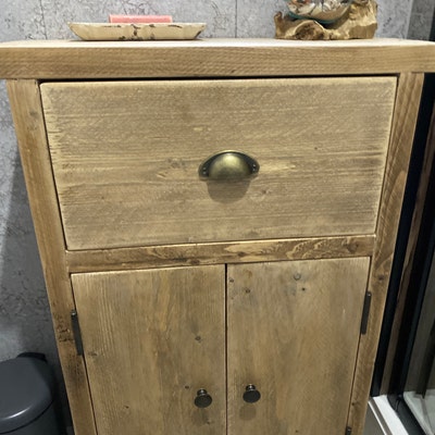 Handmade Rustic, Reclaimed Pair of Bedside Cabinets - Etsy UK