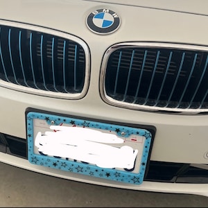 Glow in the Dark Glitter Resin License Plate With Stars. - Etsy
