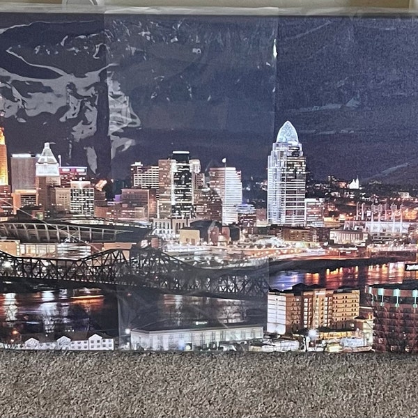 Cincinnati Skyline on Canvas, Large Wall Art, Cincinnati Print ...