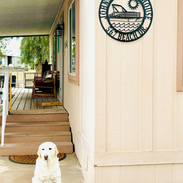 Personalized River House Sign, Boat House Sign, Lake House Signs, Metal ...