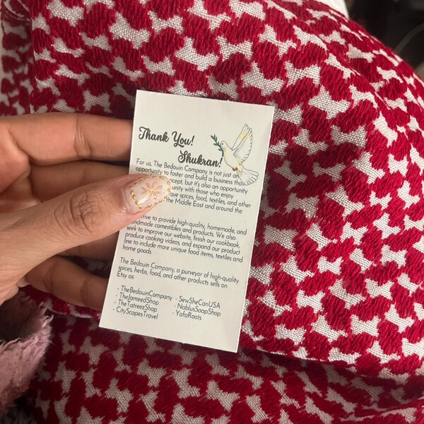 Authentic Palestinian Keffiyeh Shemagh, High Quality Hadab Hand-tied by ...