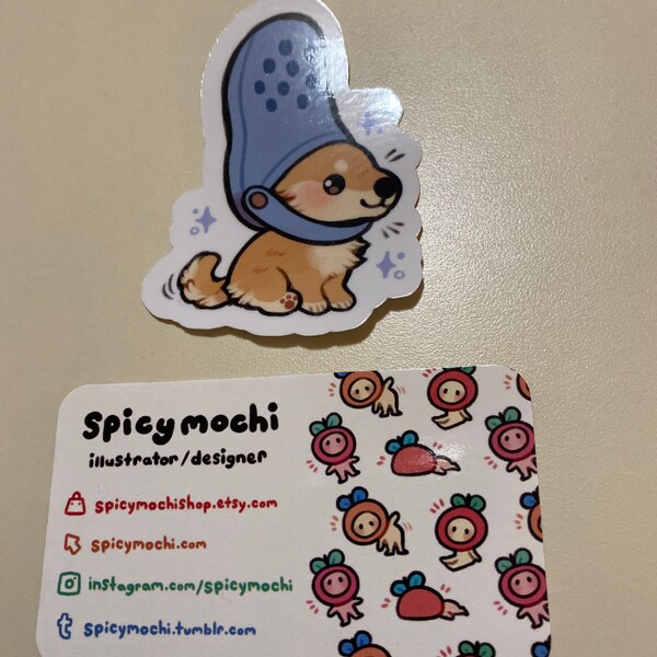 Croc Dog Sticker / Shiba Inu Sticker / Puppy Sticker / Animal Sticker ...