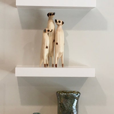 Meerkat Lovers Present 12,10, Meerkat Pair Wooden Meerkat Lovers ...