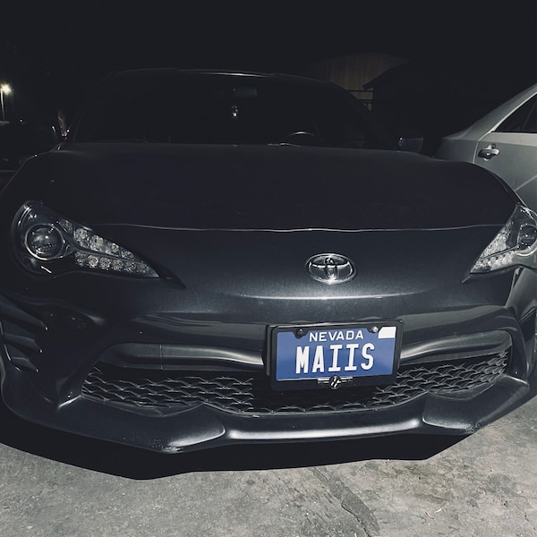 3D (black) 86 LOGO Emblem Black Powder Coated Metal Steel License Plate ...