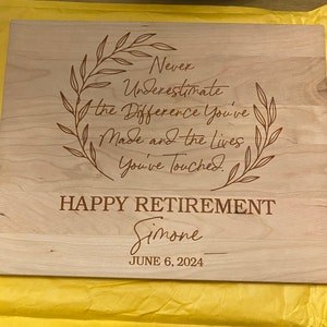 Happy Retirement Cutting Board, Retirement Cutting Boards, Retirement ...