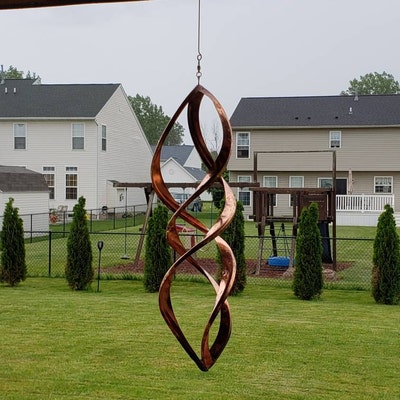 Infinity Copper Sculpture, Wind Spinner, Garden Art - Etsy