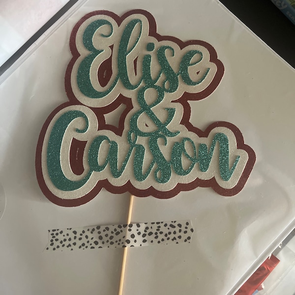 Any ONE Name Cake Topper, Birthday Cake Topper, Glitter Cake Topper ...