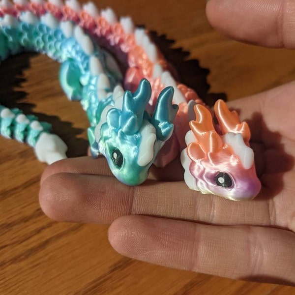 Starry candy Atria Star Dragon Cute Fidget Flexi 3D Printed Gift ...