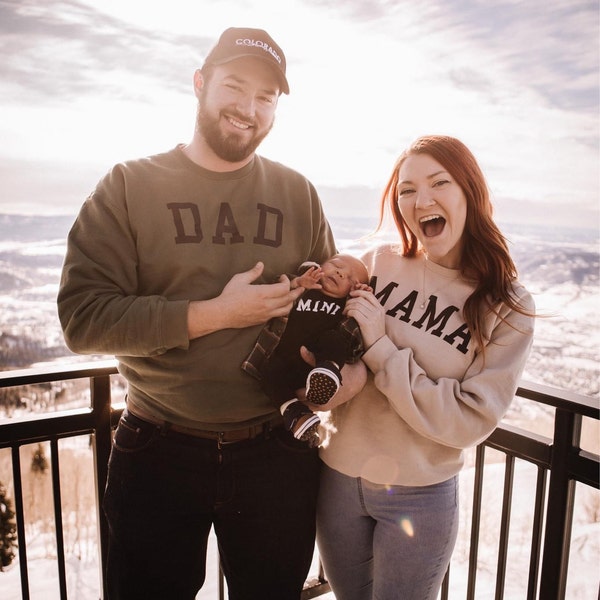 Family Matching Sweatshirts or Bodysuit | Mama Dada Mini Sweatshirts ...