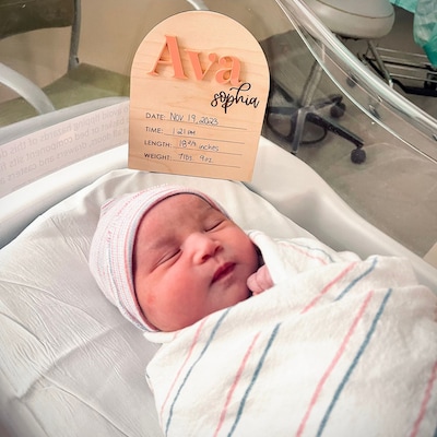 Baby Birth Announcement Sign for Hospital Engraved Birth - Etsy