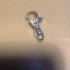 2 Solid Sterling Silver Mini 925 Shackle Bracelet Clasp Key Chain Beads ...