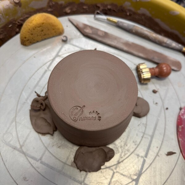 Custom Clay Stamp With Your Name, Personalized Pottery Stamp, Clay ...