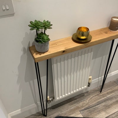 Rustic Radiator Shelf Console Table - Etsy UK
