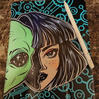 Alien iPad Case for iPad Pro 11 12.9 10.5 With Girl iPad 10.2 7th 9.7 ...