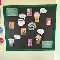 Starbooks Coffee Shop Reading Bulletin Board Classroom/door Decor for ...