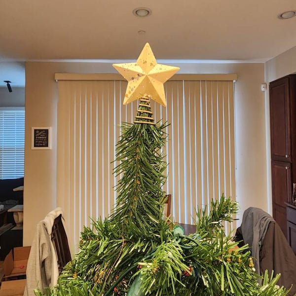 Gold Mini Glittered Star Tree Topper 3.5" Tall” Metal Star, Little ...
