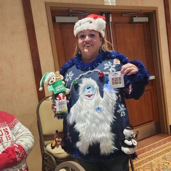 Custom 3-D Furry Fuzzy the Abominable Snowman Tacky Ugly Christmas ...