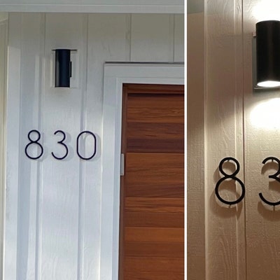 8 Inch Elegant Modern Numbers Letters - Etsy