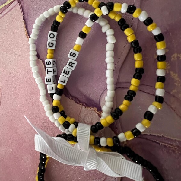 Savannah Bananas - *large Beads* - Baseball Themed Bracelet Stack - Etsy