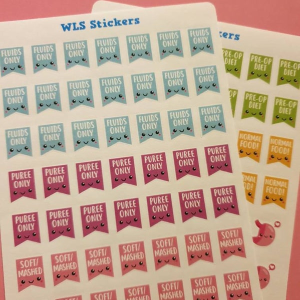 95 Cute Weight Loss Surgery/bariatric/gastric/stomach Planner Stickers ...