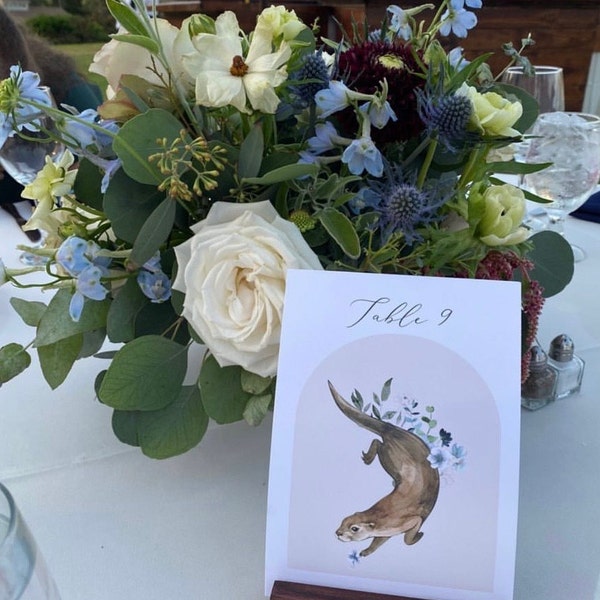 Jungle Animals Table Number Cards, Online Editable Table Number ...