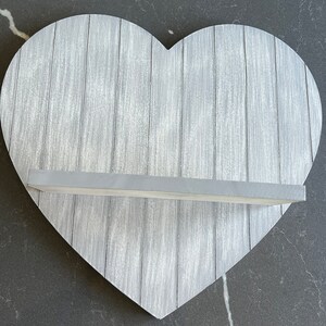 Wooden Hanging Rustic Shabby Chic Foam Rose Heart Plaque Grey Home ...