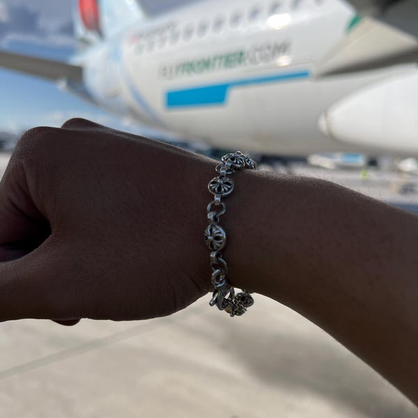 Ch Gothic Style Y2k .925 Silver Diamond Cross Necklace Chrome Chain ...