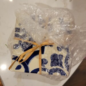 6 Blue and Off-white ramos Mexican Tile - Etsy